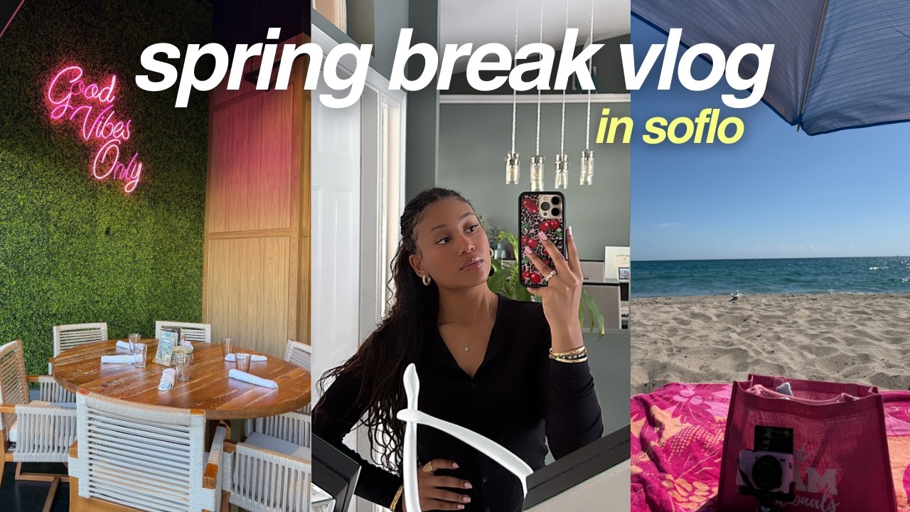 SPRING BREAK MINI VLOG IN FLORIDA| beach, grwm, + food - YouTube