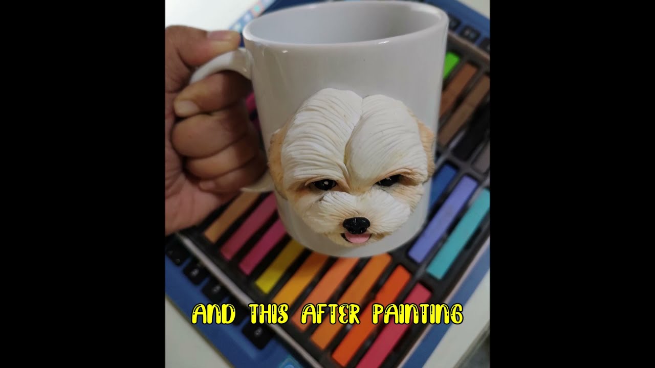 How I do fur details for shihtzu Polymer clay creation - YouTube