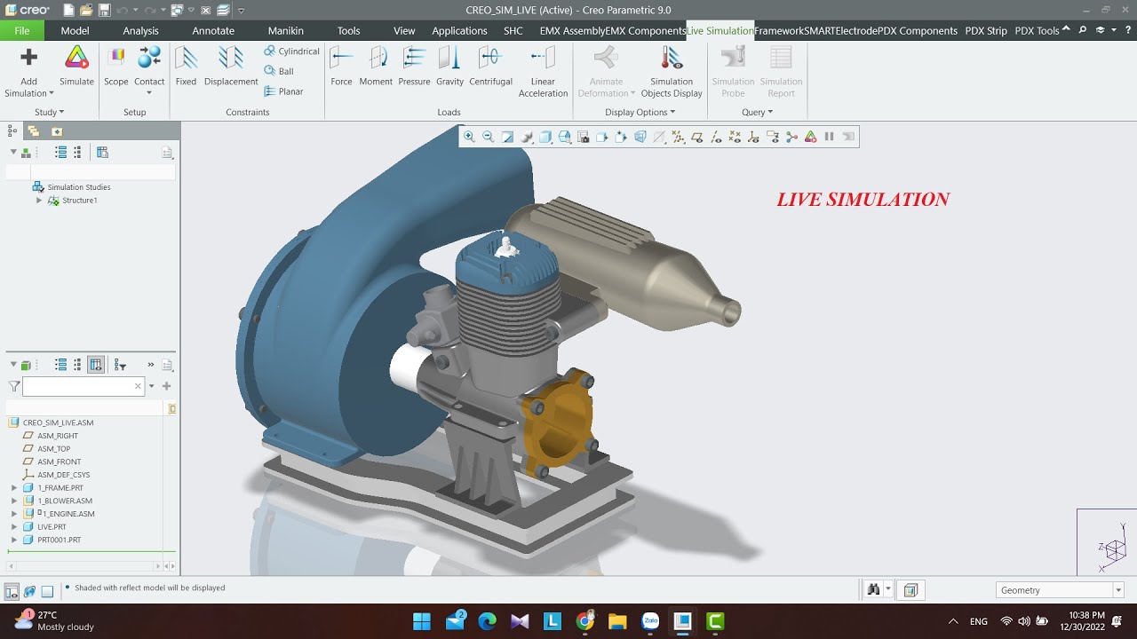 [CREO TUẤN NGUYỄN] Creo Basic: Bài 59: Phân tích Live Simulation trên ...