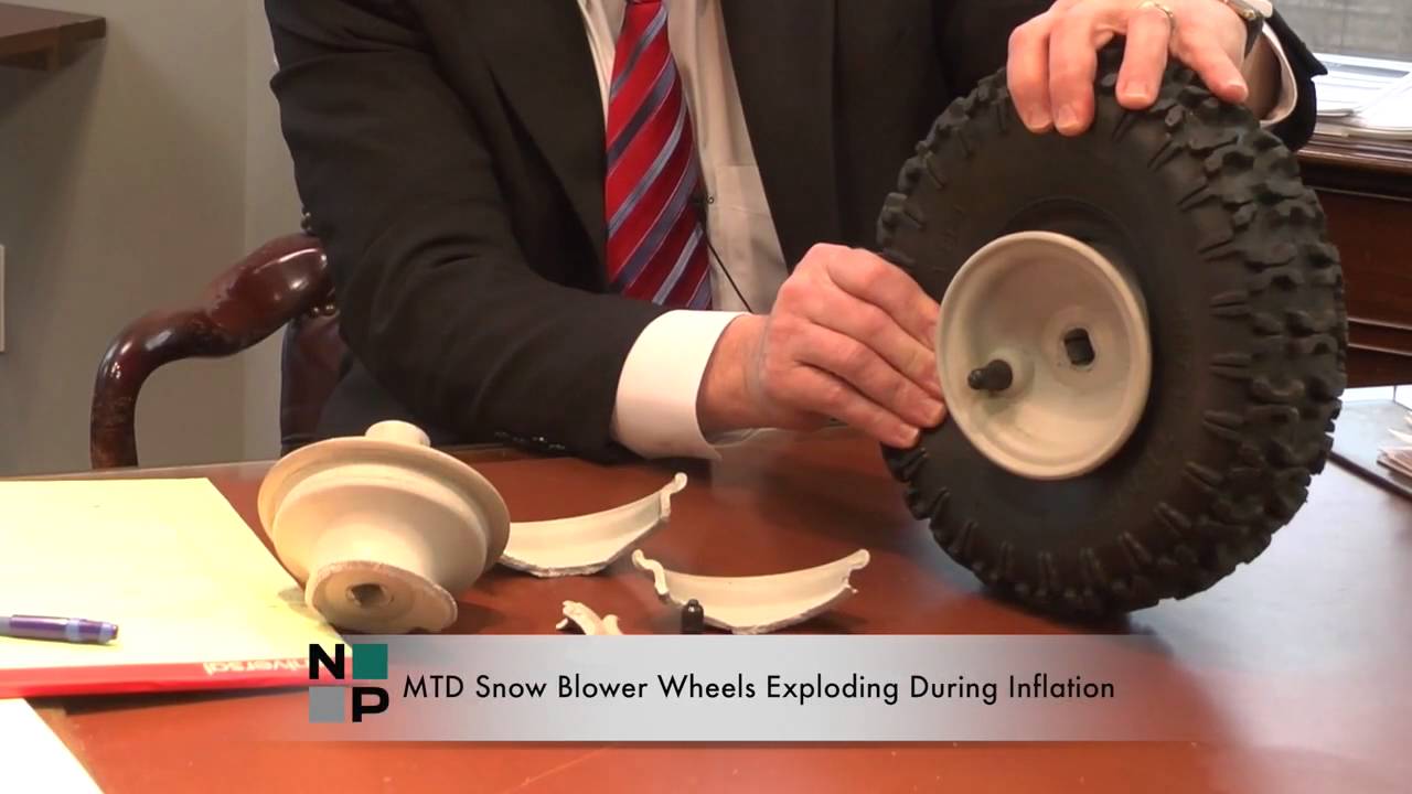 MTD Snow Blower Wheels Explode Causing Injury - YouTube
