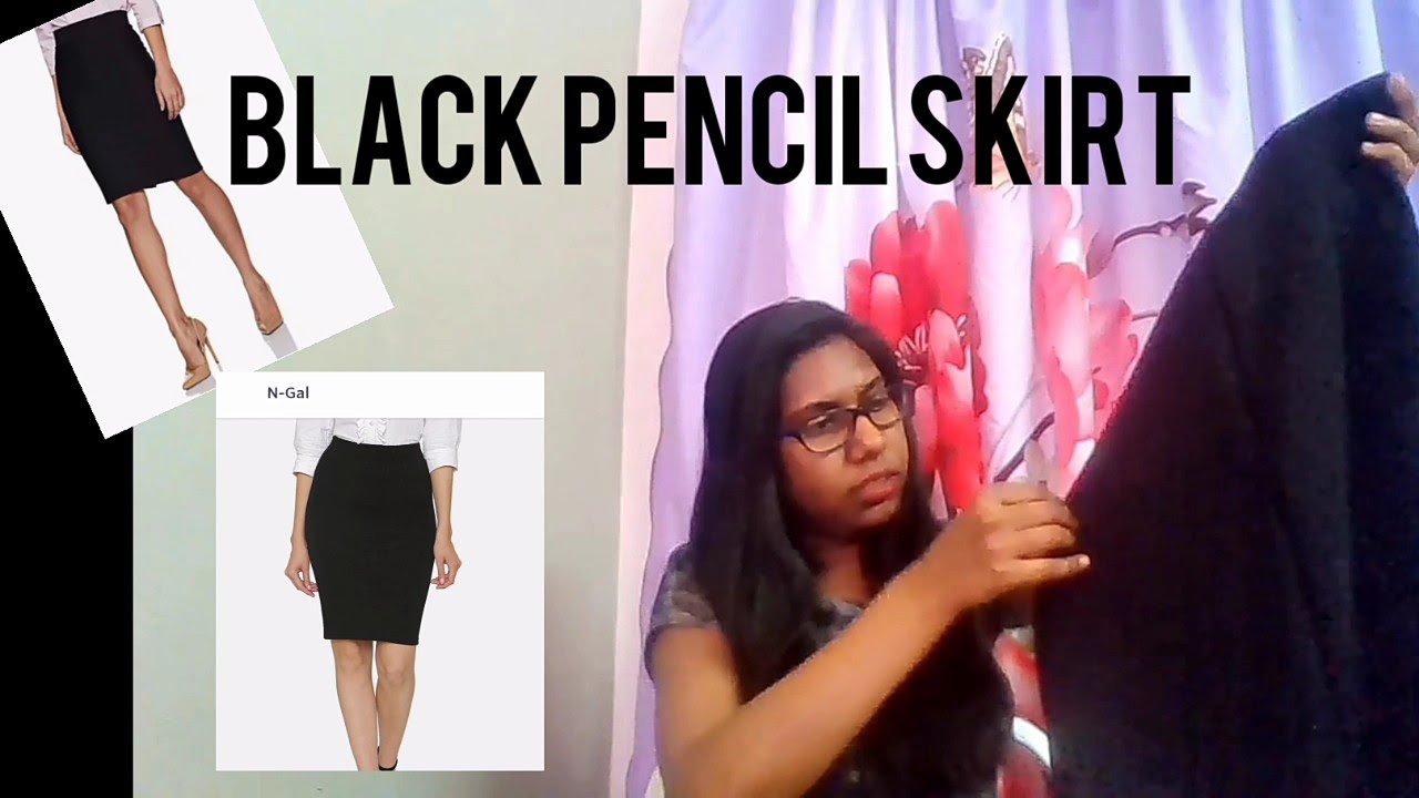 Back Slit Pencil Skirt from AMAZON and AJIO - YouTube