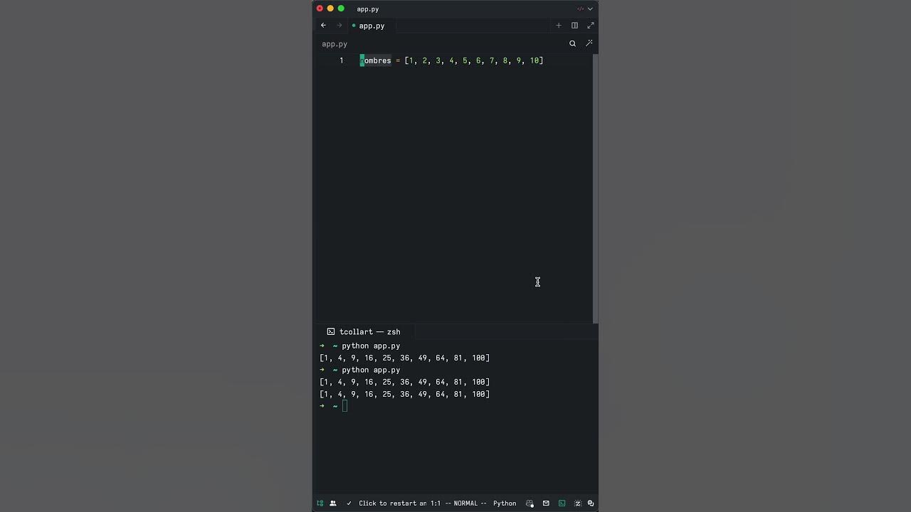 Listes En Compréhension En Python Python Developpeur Codage Shorts Youtube