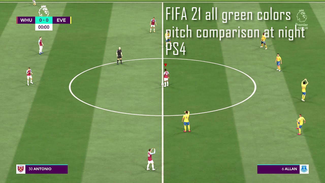 FIFA 21 turf pitch all green colors comparison at night PS4 best ...