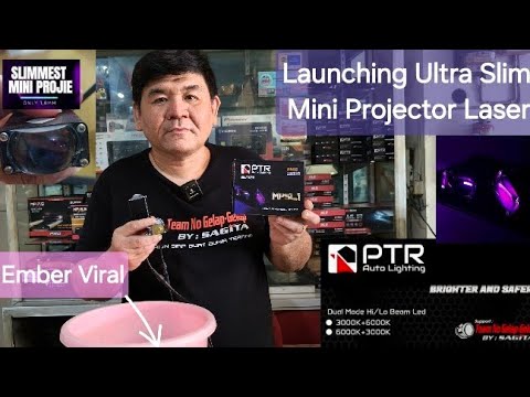 Launching Ultra Slim Mini Projector Laser By PTR Autolighting - YouTube