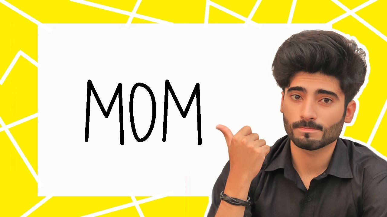 How to turn words MOM into Drawing Easy Art For Beginners - YouTube