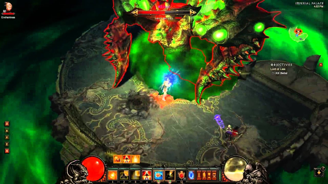 Diablo 3 - Badass Monk kills Inferno Belial 1.03 (Solo) - YouTube