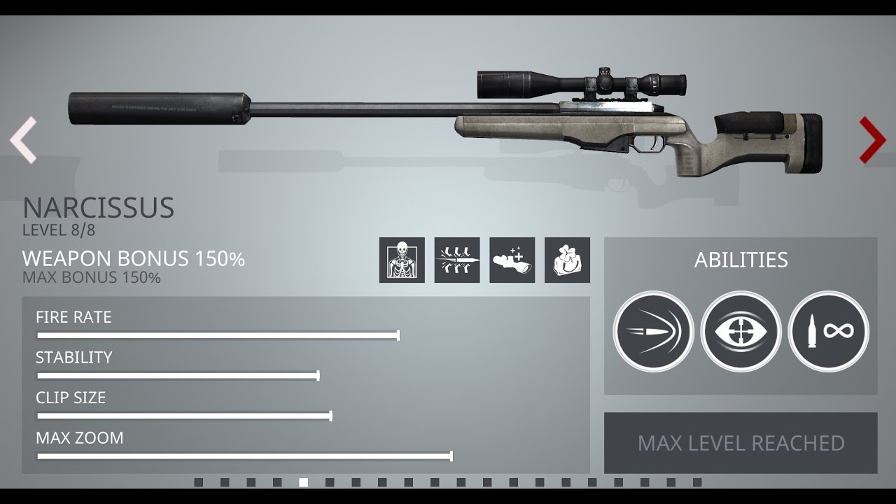 Hitman: Sniper Rifle Showcase - Narcissus - YouTube