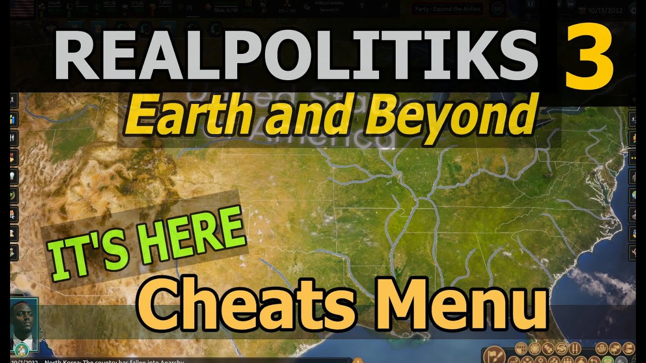 How to Access Cheats Menu | Realpolitiks 3: Earth and Beyond - YouTube