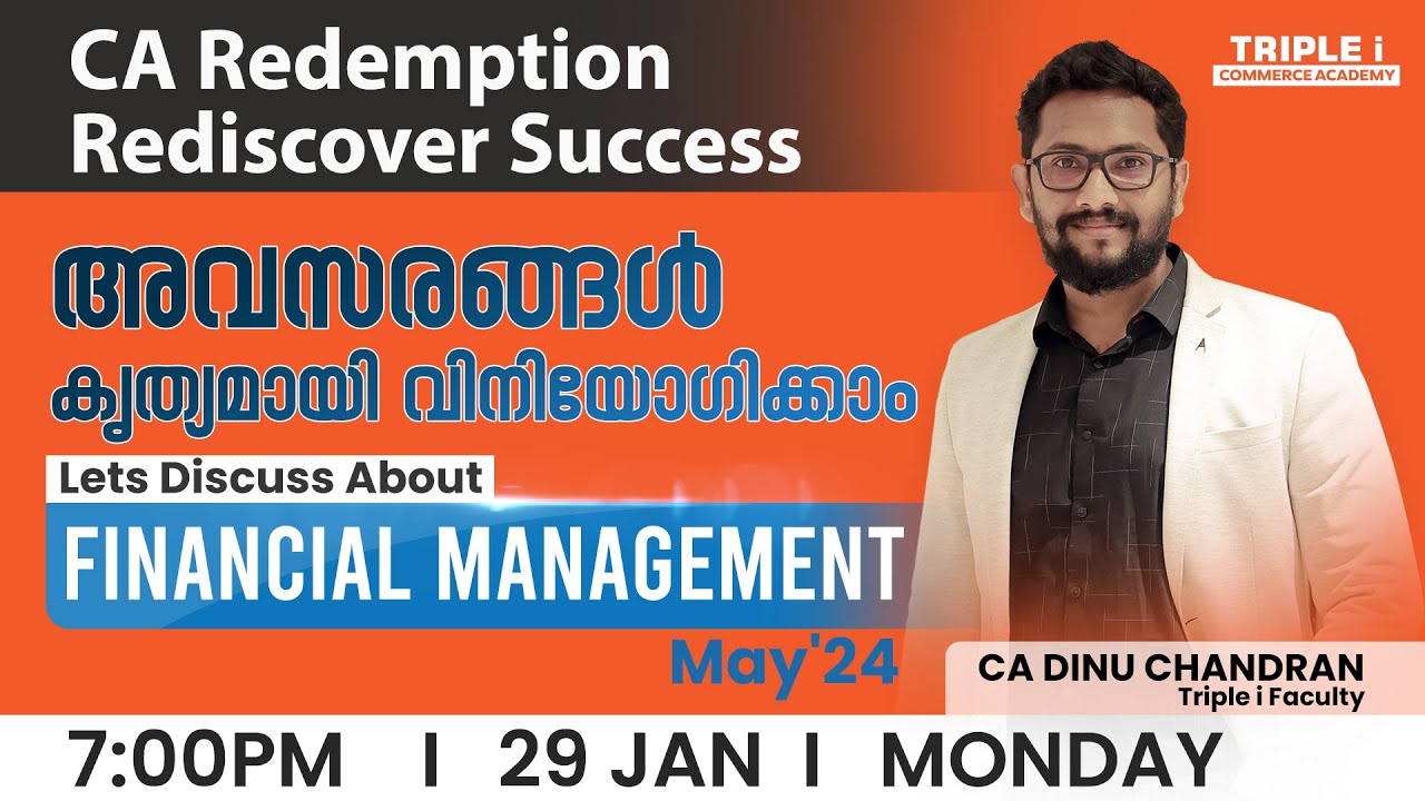CA Inter May'24 | FINANCIAL MANAGEMENT|CA Redemption:Rediscover Success ...