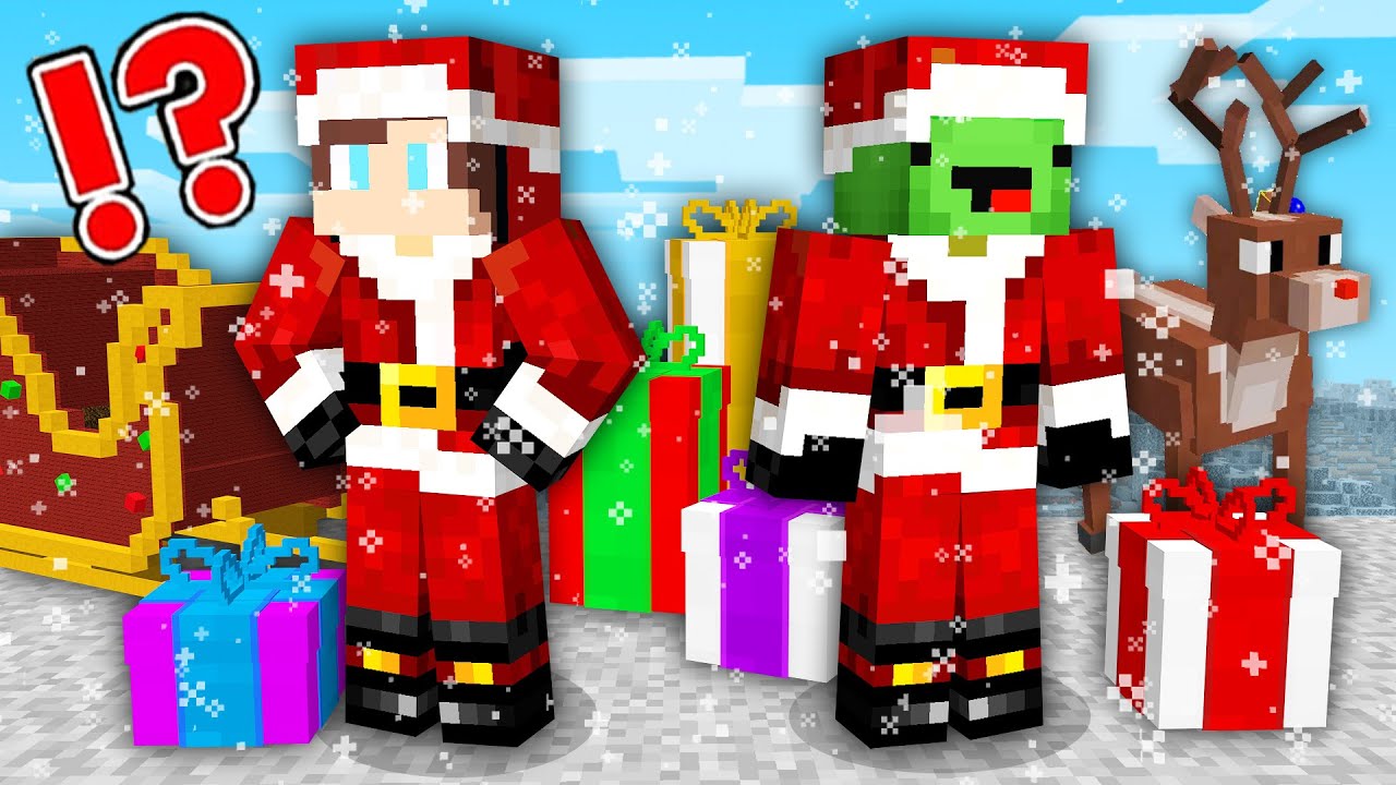 Mikey & JJ Became Santa in Minecraft - Maizen - YouTube