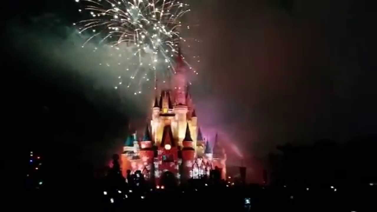 Disney magic kingdom fireworks display. - YouTube