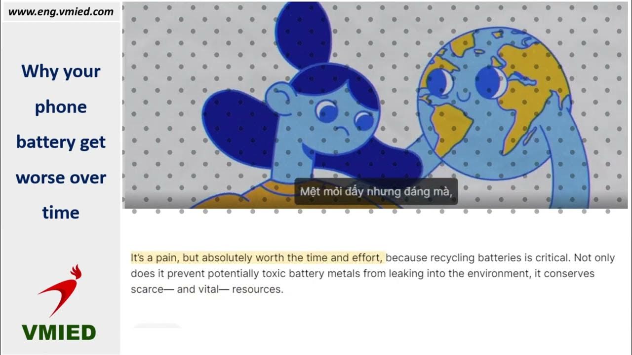 WHY YOUR PHONE BATTERY GET WORSE OVER TIME | LUYỆN NGHE TIẾNG ANH NÂNG ...