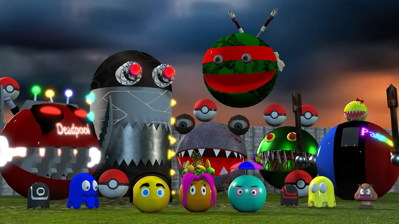 Pacman Robot Vs Ghosts Robot Pacman Videos - YouTube