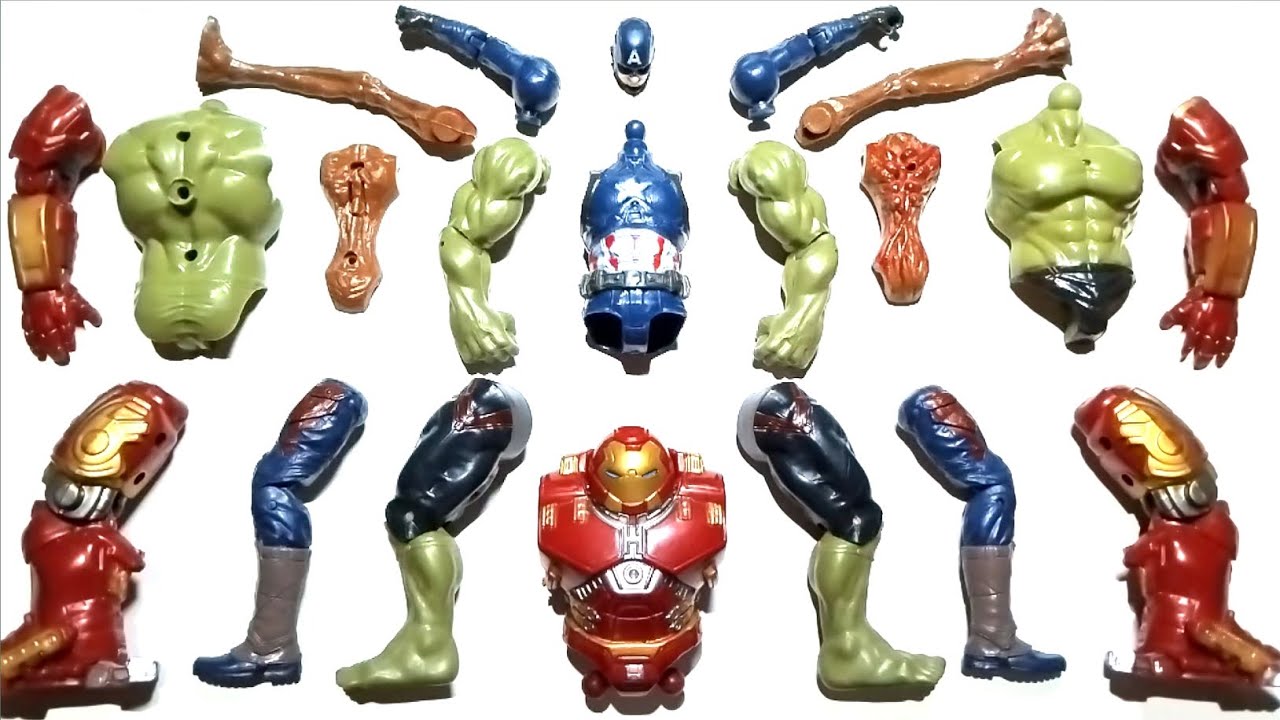 UNBOXING AVENGERS! Captain America Hulk Buster Hulk Smash SirenHead ...