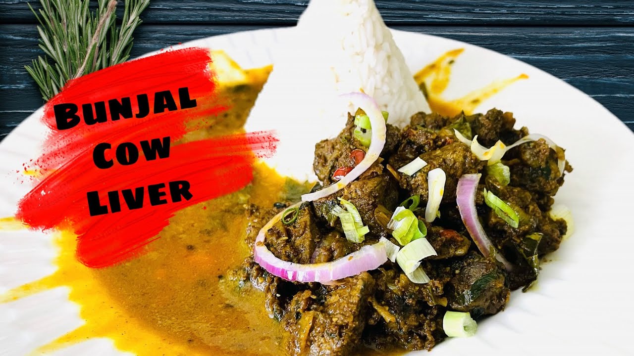 How To Make Guyanese Bunjal Cow Liver - YouTube