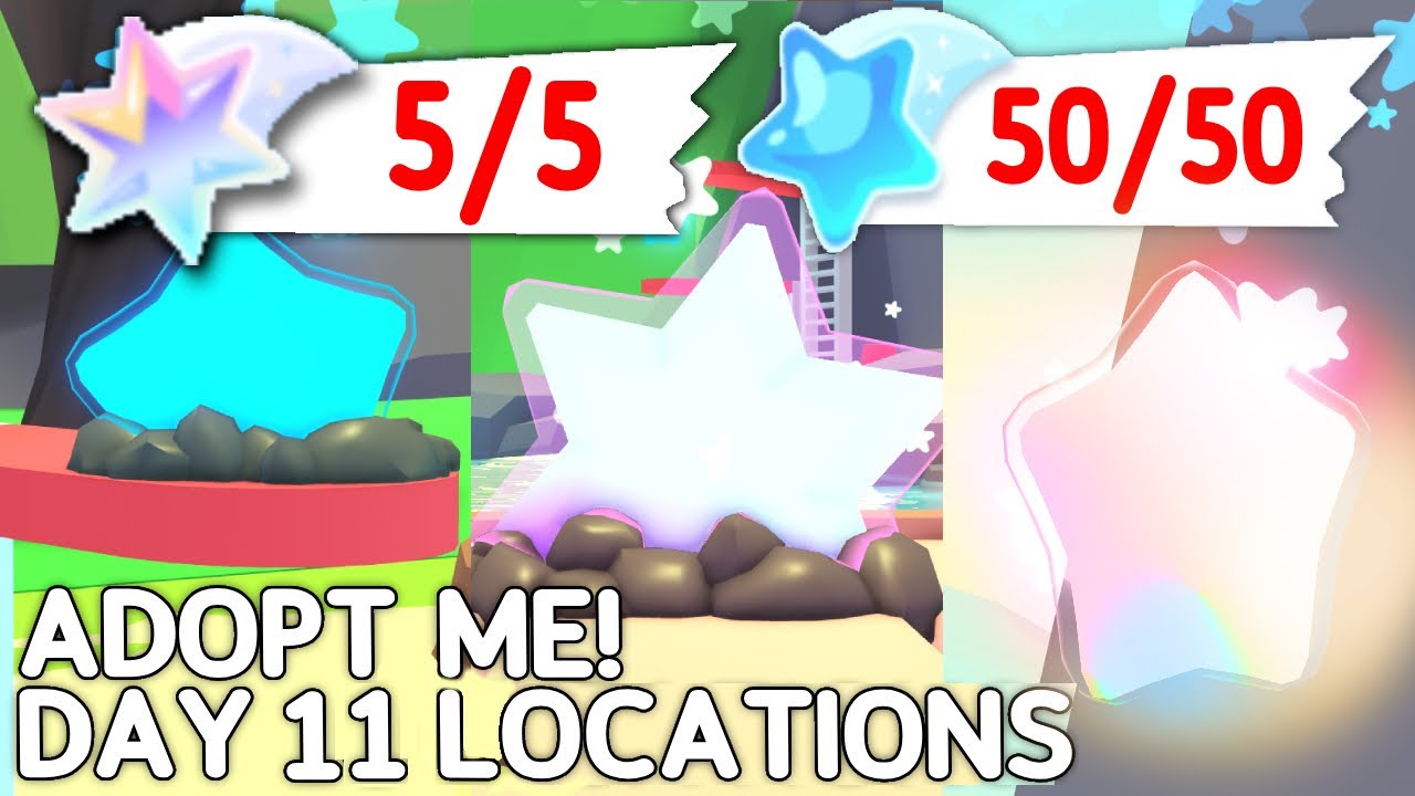 All 50 Shooting Star Locations In Adopt Me! Day 11 - YouTube