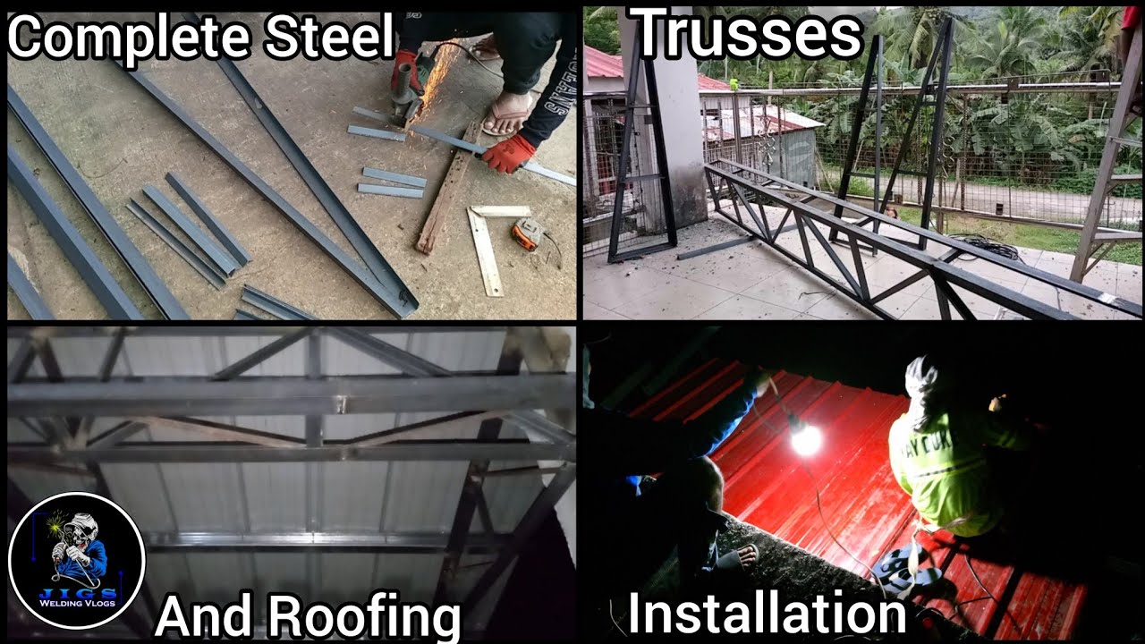 Complete Steel Trusses And Roofing Installation || How it's Made - YouTube