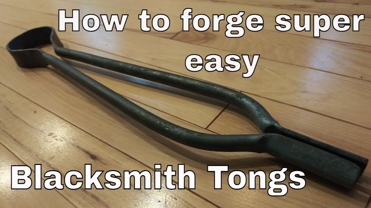 How to forge super easy Blacksmith Tongs - YouTube