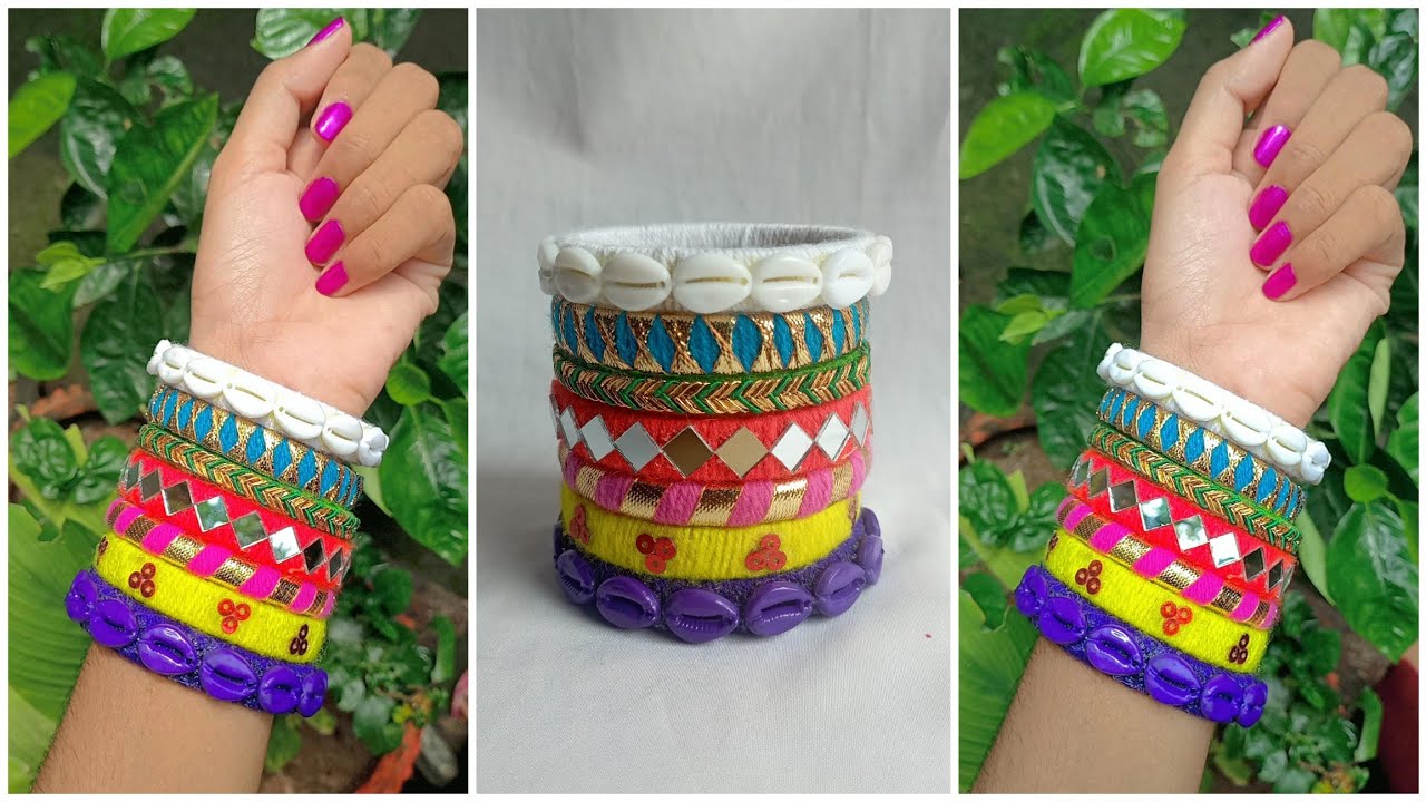 Handmade Navratri Bangles | Multicolour Navratri Bangles Making at Home ...