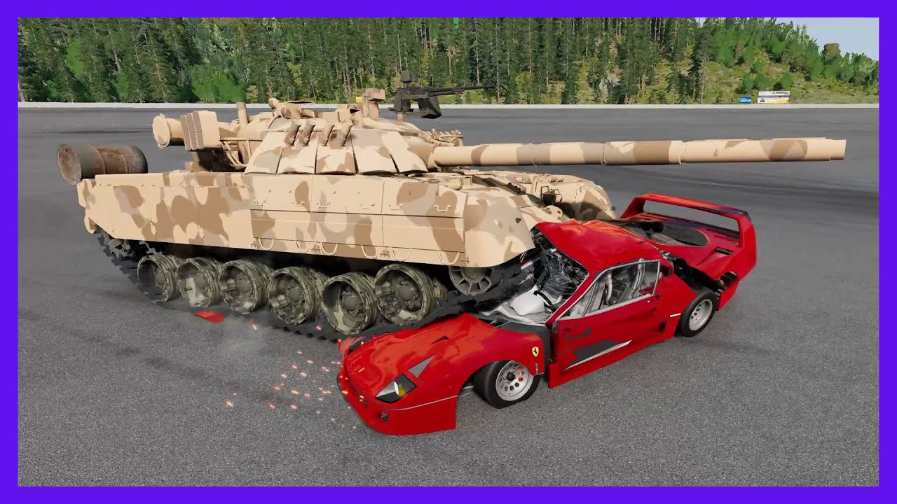 Running cars over with TANK | BeamNG drive Crash Compilation [1440p ...