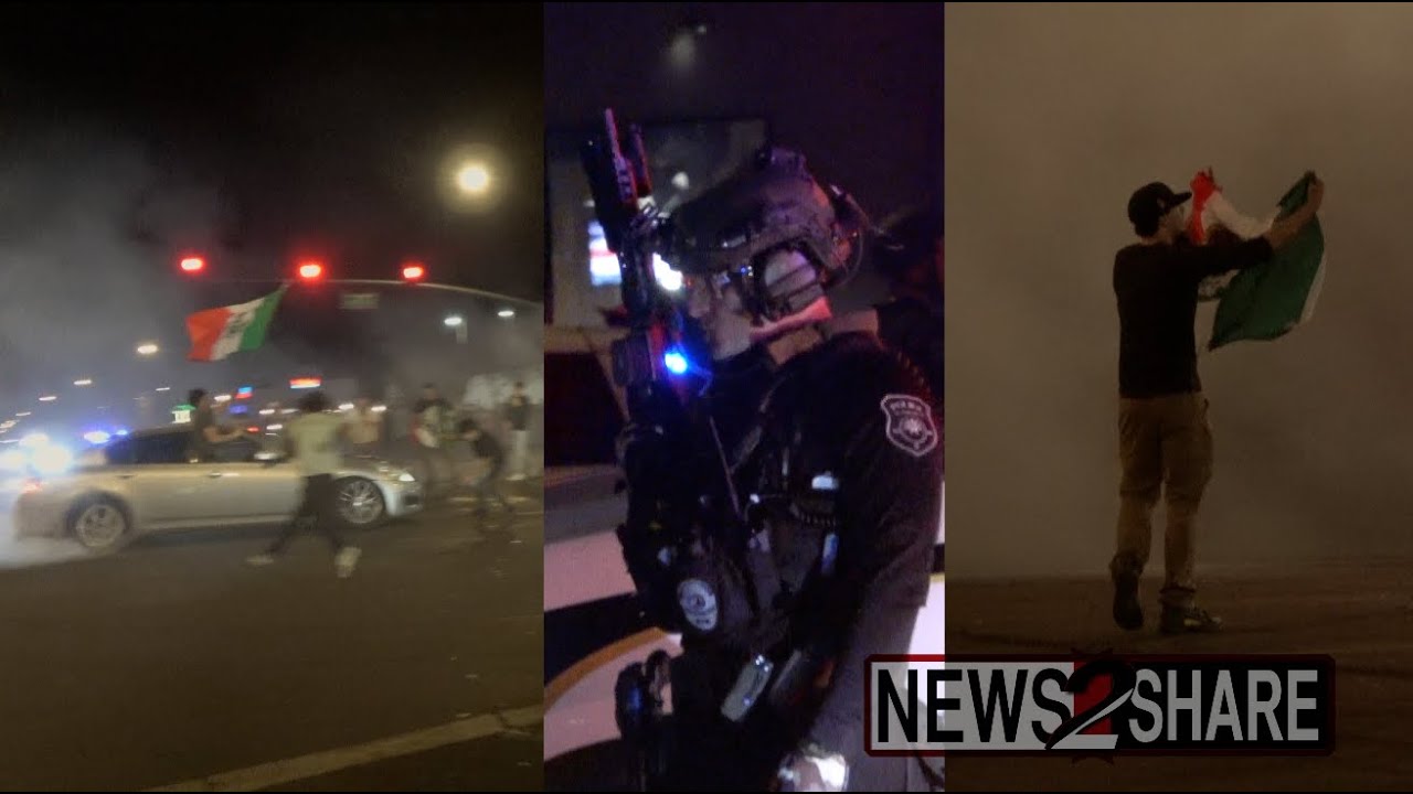 Anti-deportation protesters tear gassed by riot police in Phoenix ...