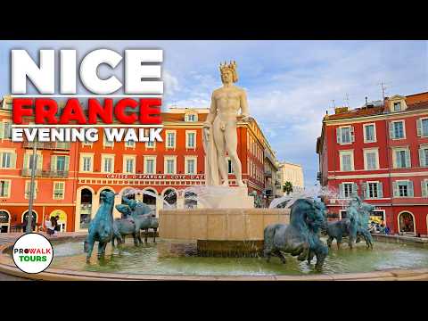 Nice, France 🇫🇷 Evening Walking Tour | Vieux Nice & Promenade des Anglais | 4K 60fps