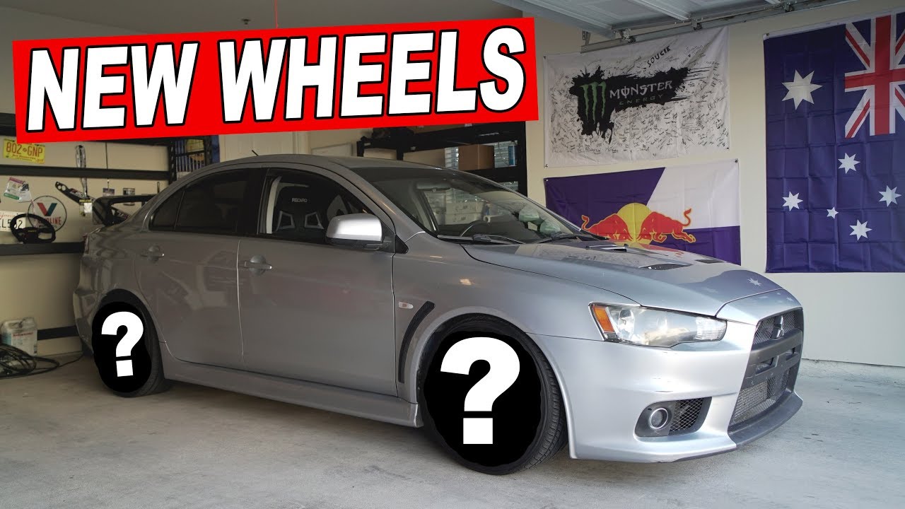 TEST FITTING NEW WHEELS on the Evo X! - YouTube
