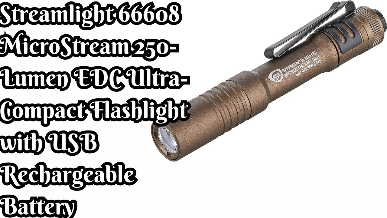 Streamlight 66608 MicroStream 250-Lumen EDC Ultra-Compact Flashlight ...