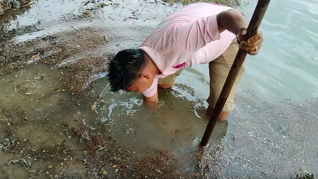 Supper Clogged !!! Remove Other Debris And Plastic Clog Culvert Drain ...