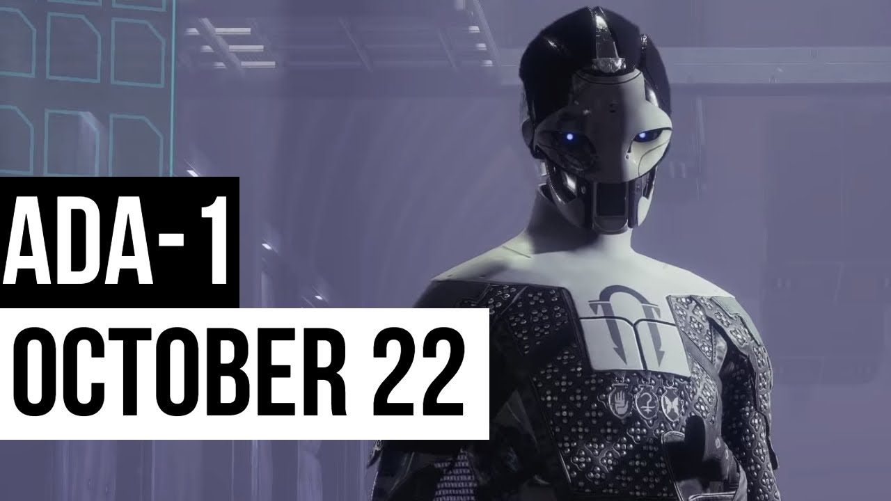 Destiny 2 Today | ADA-1 Mods (October 22, 2022) - YouTube