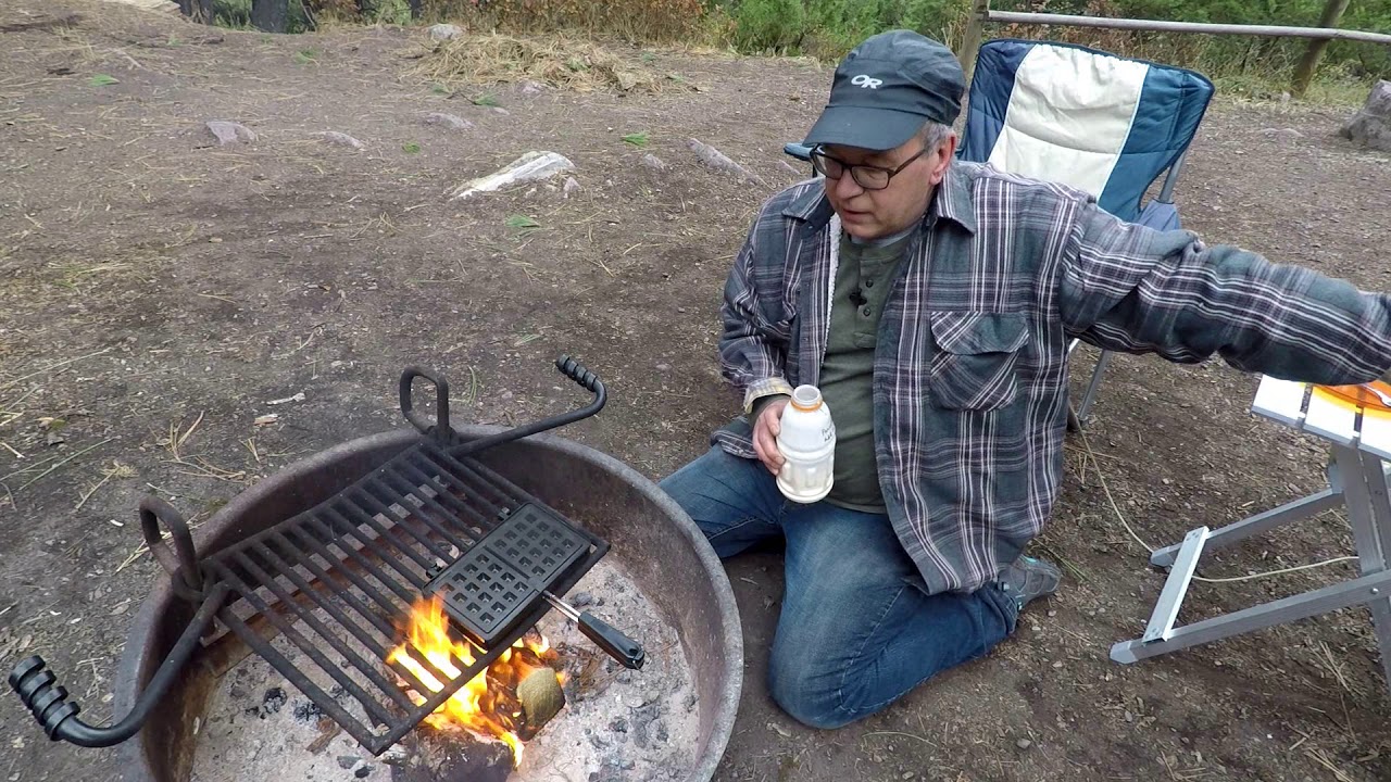 Campfire Waffles - YouTube