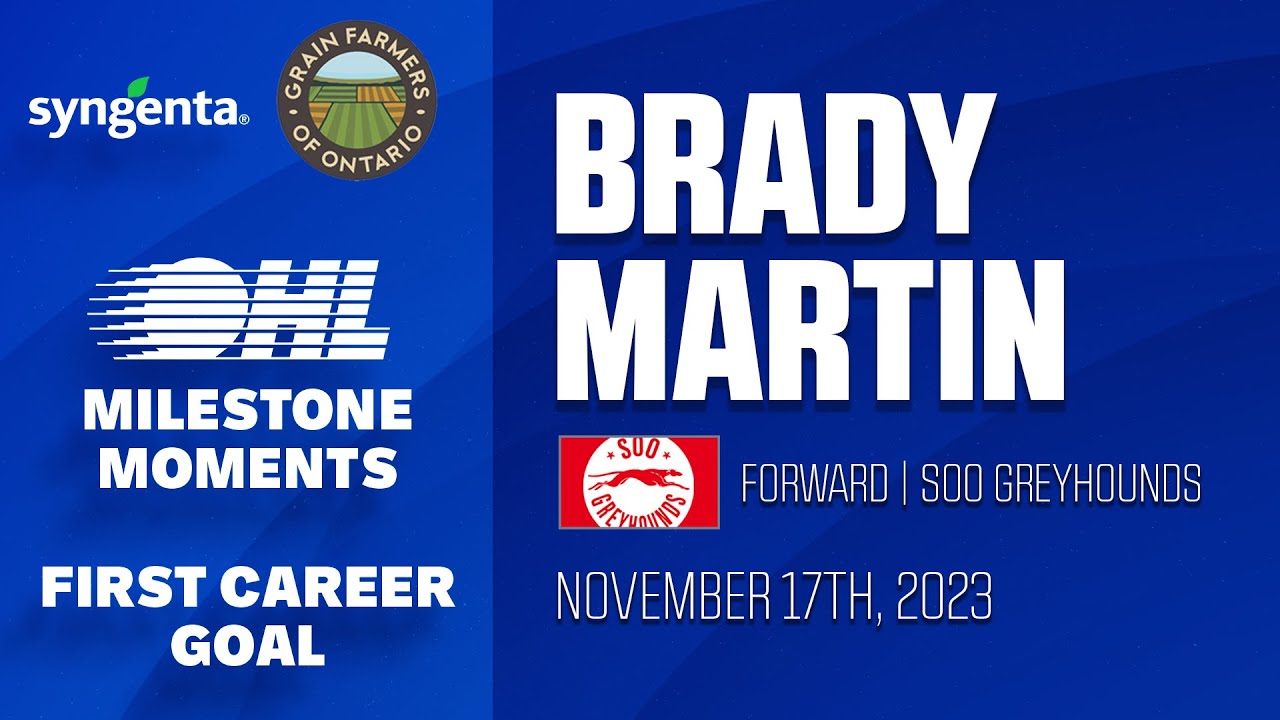 OHL Milestone | Brady Martin | First Career Goal - YouTube