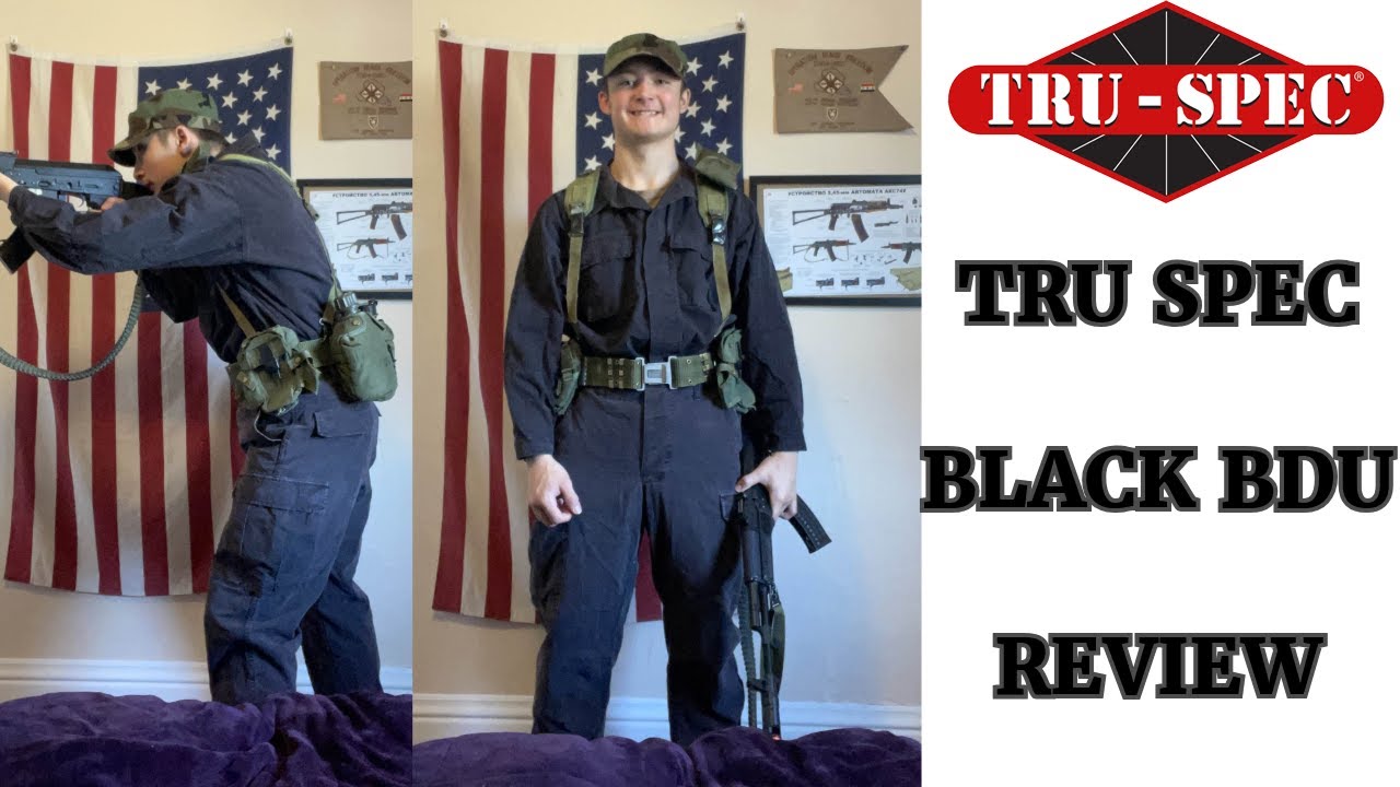 TRU-SPEC Black BDU Review 100 percent cotton (Airsoft, Police, Swat ...
