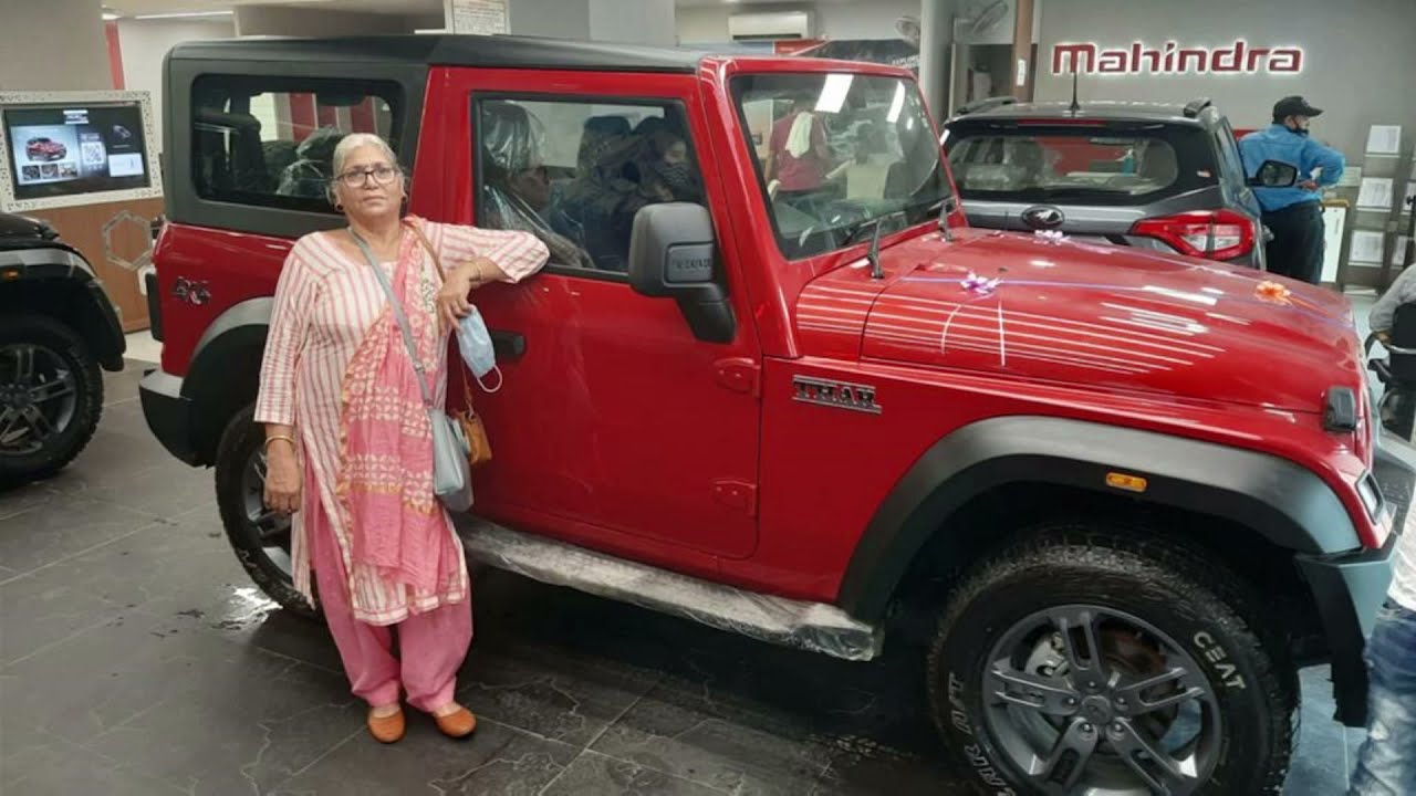 Taking Delivery of My New Mahindra THAR | RED RAGE LX D AT 4WD HT - YouTube