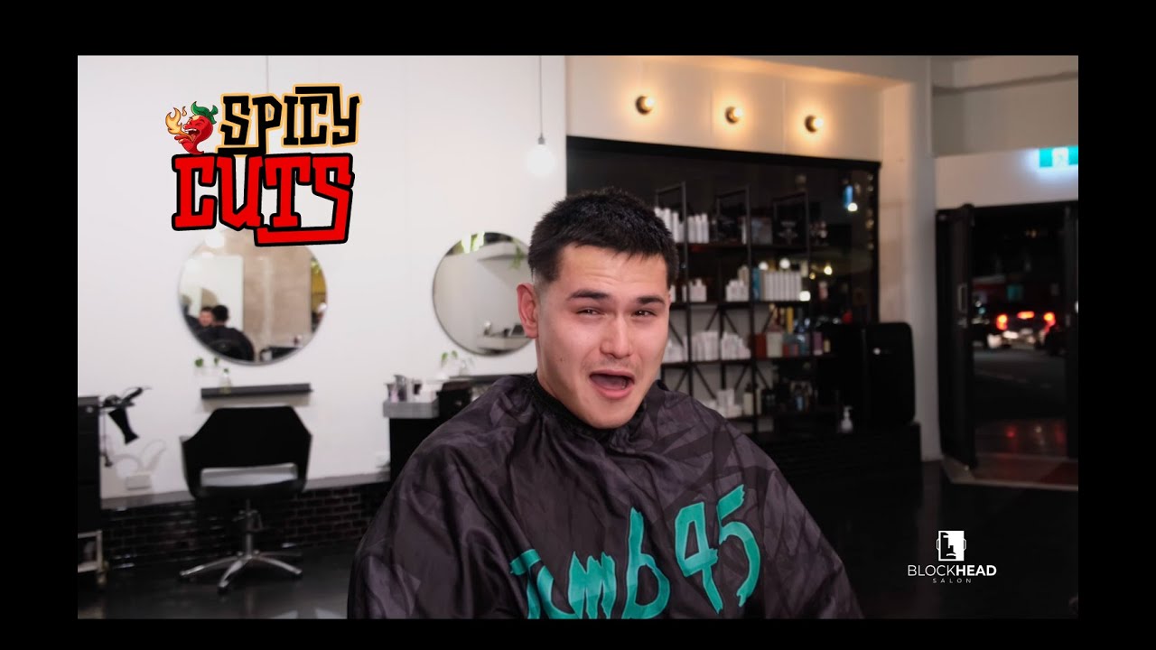 Barber Shop Chili Eating Challenge: Will he get a free haircut? 🌶️💈 ...