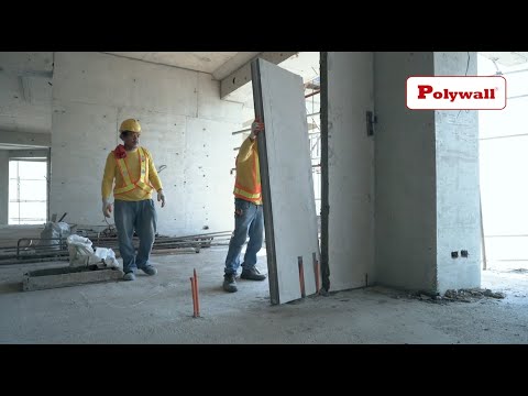 POLYWALL® Lightweight Concrete Wall Panel Installation - YouTube