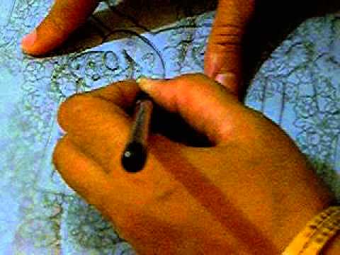 how to transfer design motif from tracing sheet onto fabric. - YouTube