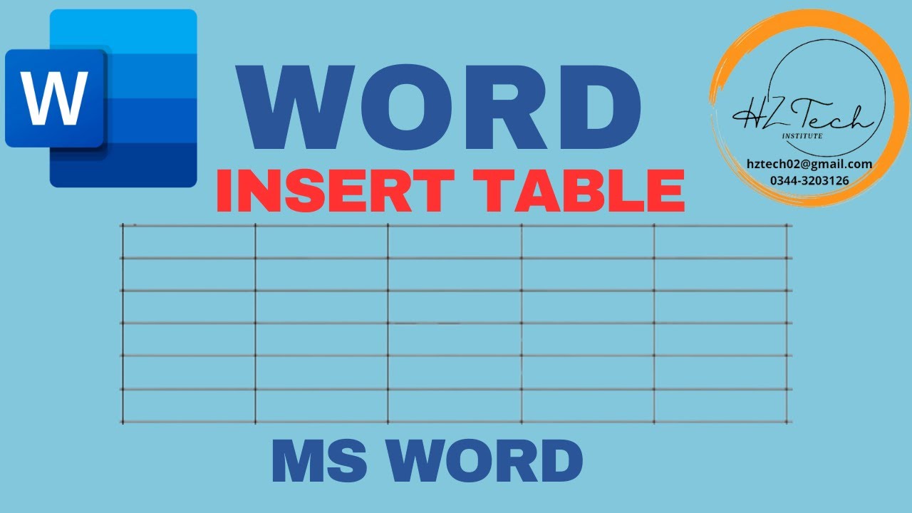 How to Insert #Table in #Microsoft Word || Urdu / Hindi - YouTube