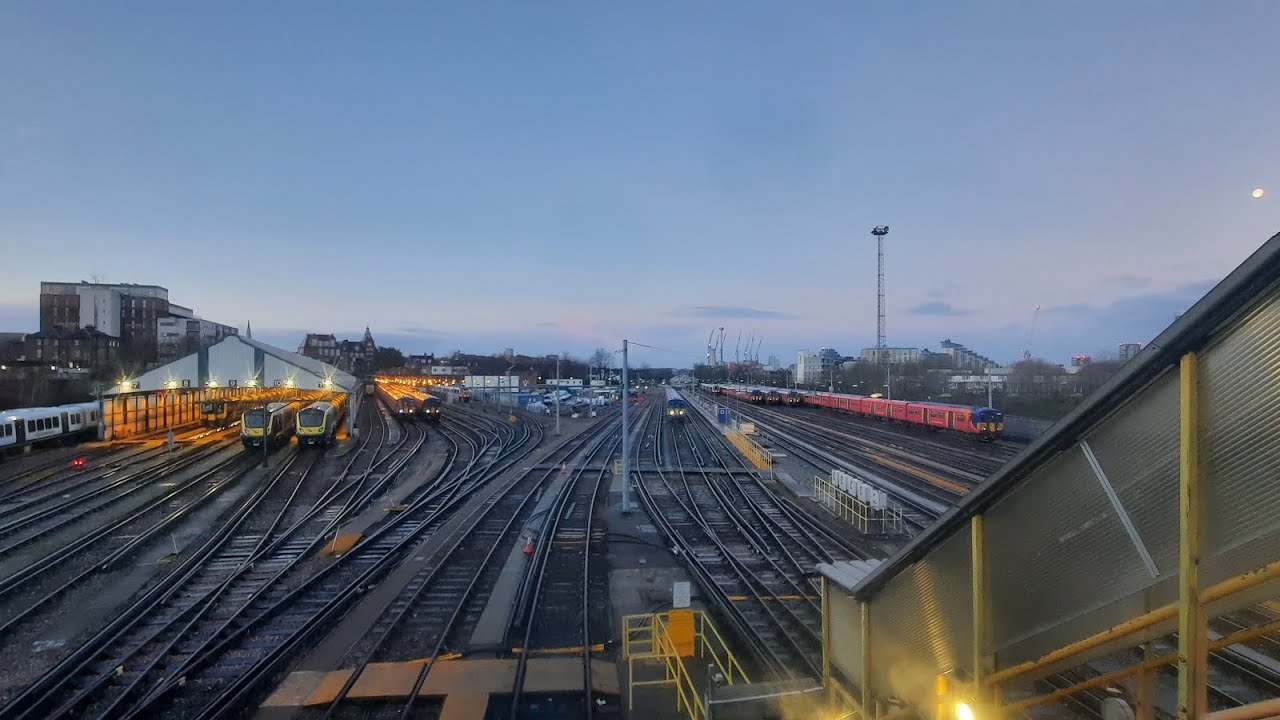 British Rail Class 455 SouthWest Train Leaving Clapham Junction Train ...