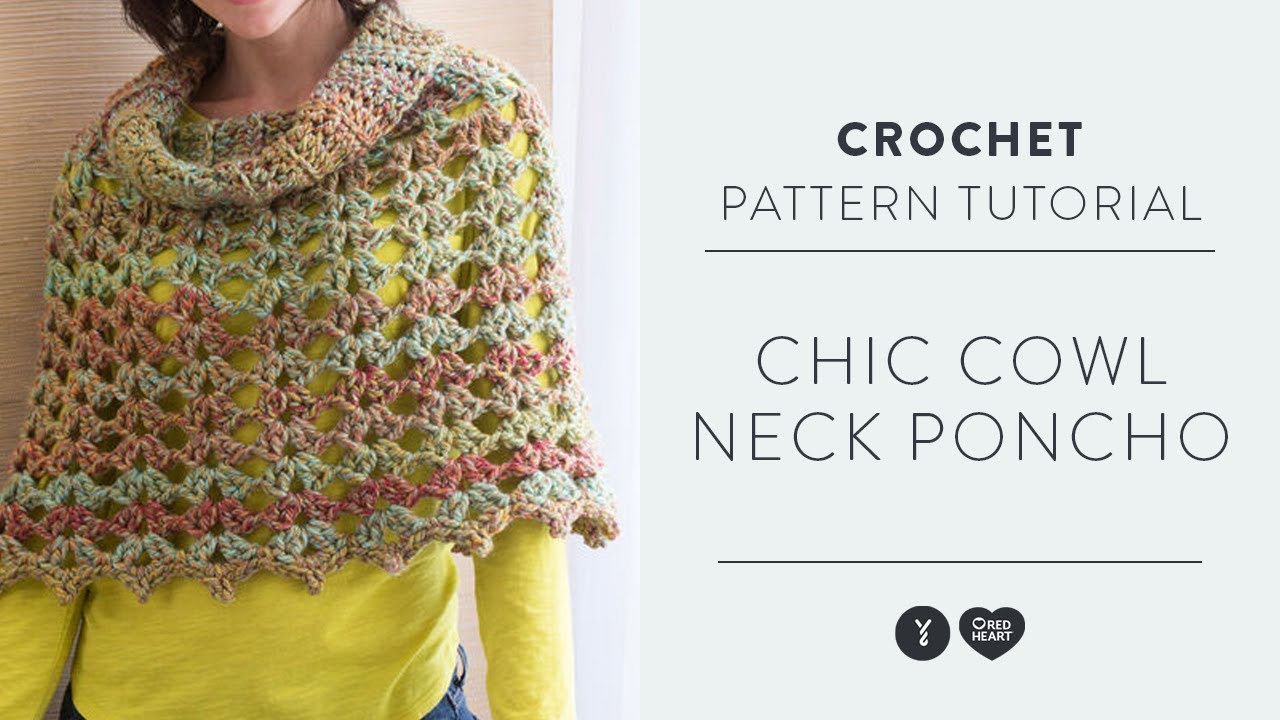 How to CROCHET a Cowl Neck PONCHO Step-by-Step with Marly Bird - YouTube