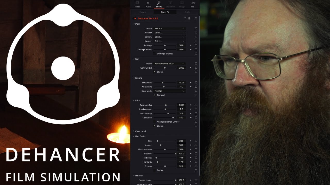 A First Look at Dehancer Pro film tools for DaVinci Resolve - YouTube