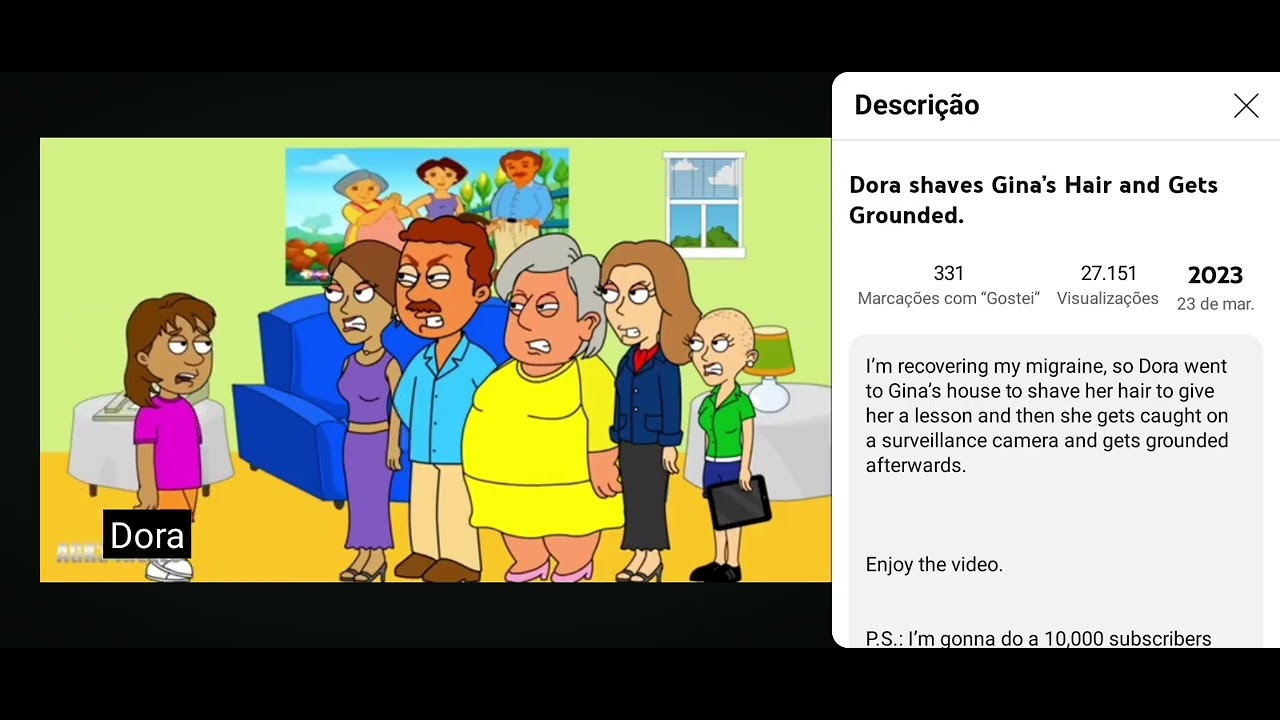 Dora GoAnimate Raspou O Cabelo De Gina - YouTube