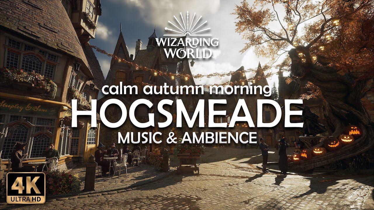 ☕ Calm Autumn Morning in Hogsmeade: Coffee, Pumpkins, & Owls 🦉 | Harry ...