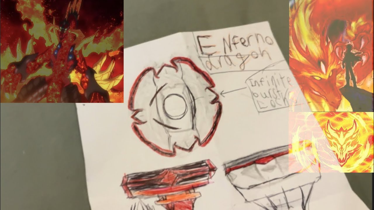 Custom Bey Blade concept design (Enferno Dragon) - YouTube