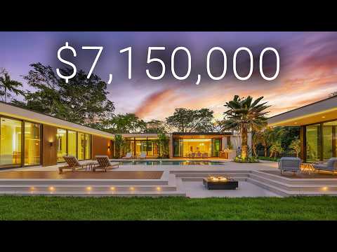 TOURING a $7,150,000 MODERN MANSION in MIAMI with GUEST HOUSE and HUGE LOT!