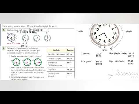 3-cü sinif Riyaziyyat dərslik. Səhifə 94. Vaxt. Saat
