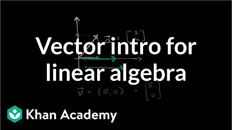 Khan Academy Linear Algebra...Vectors & Spaces - YouTube