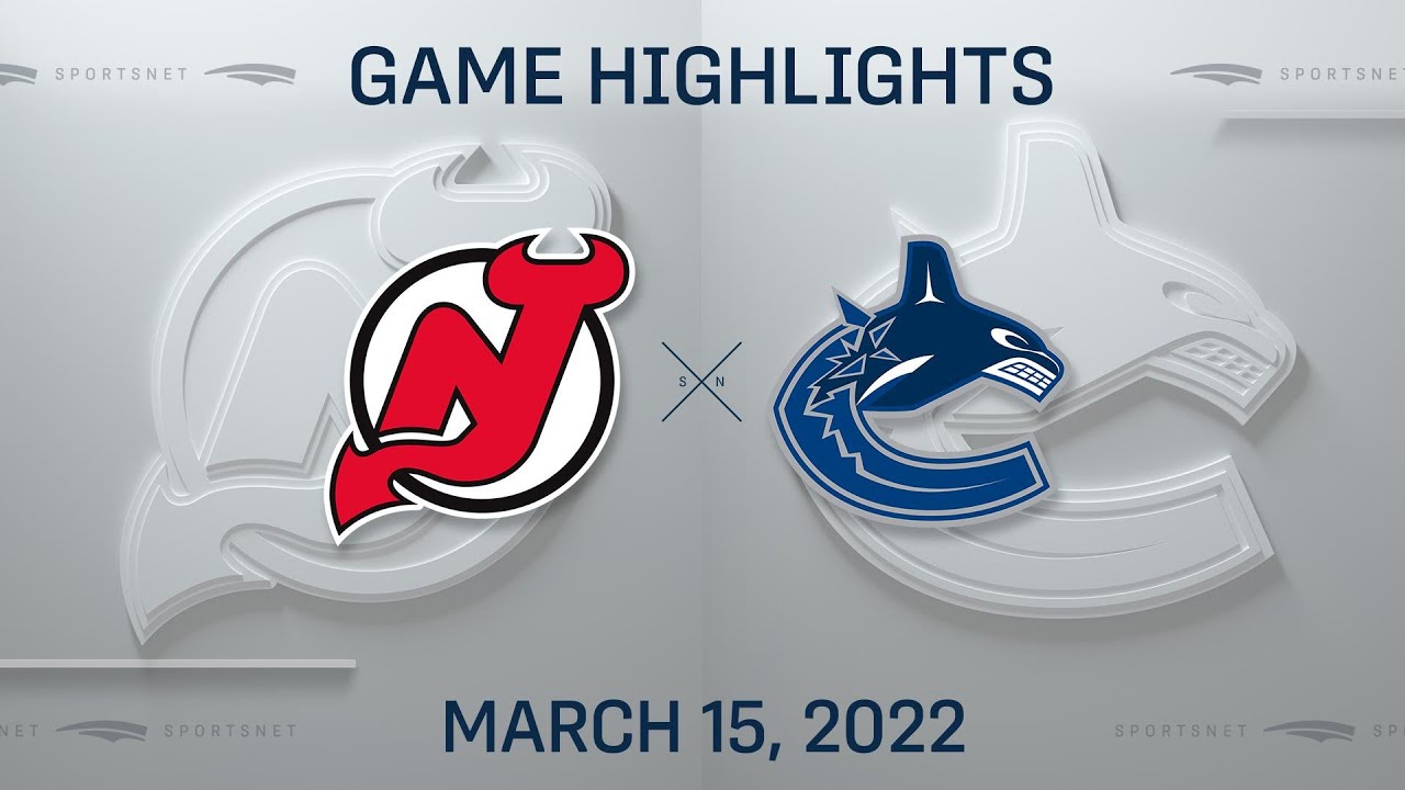 NHL Highlights | Devils vs. Canucks - Mar. 15, 2022 - YouTube