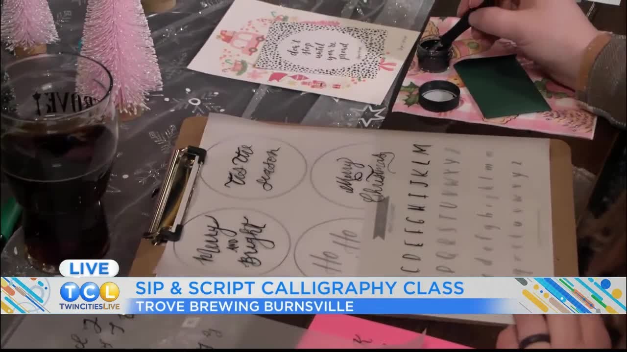 Sip & Script Modern Calligraphy Classes - YouTube