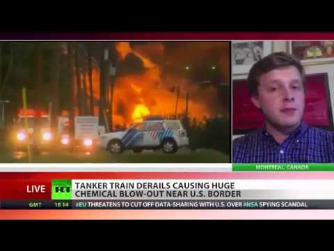 RUNAWAY OIL TRAIN EXPLOSION DESTROYS CITY CENTRE forces evacuation ...